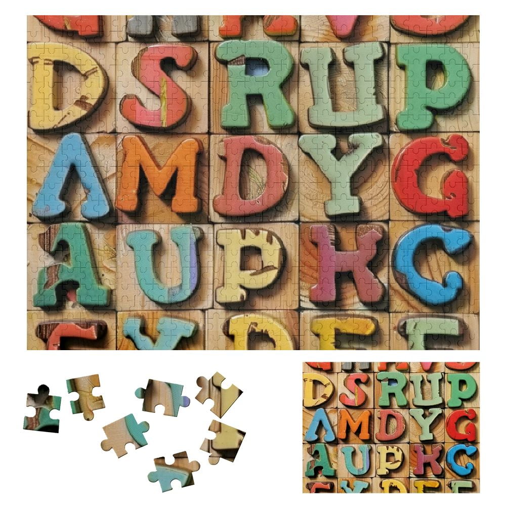 Awypu Puzzles for Toddlers,Wooden Alphabet Number Shape ABC Name ...