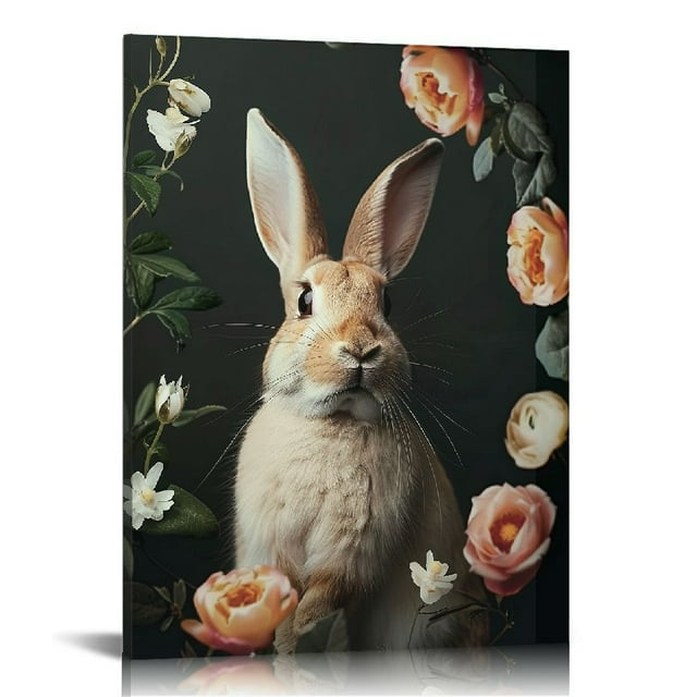 Awypu Rabbit Prints Wall Art Vintage Gothic Art Prints Bunny With ...