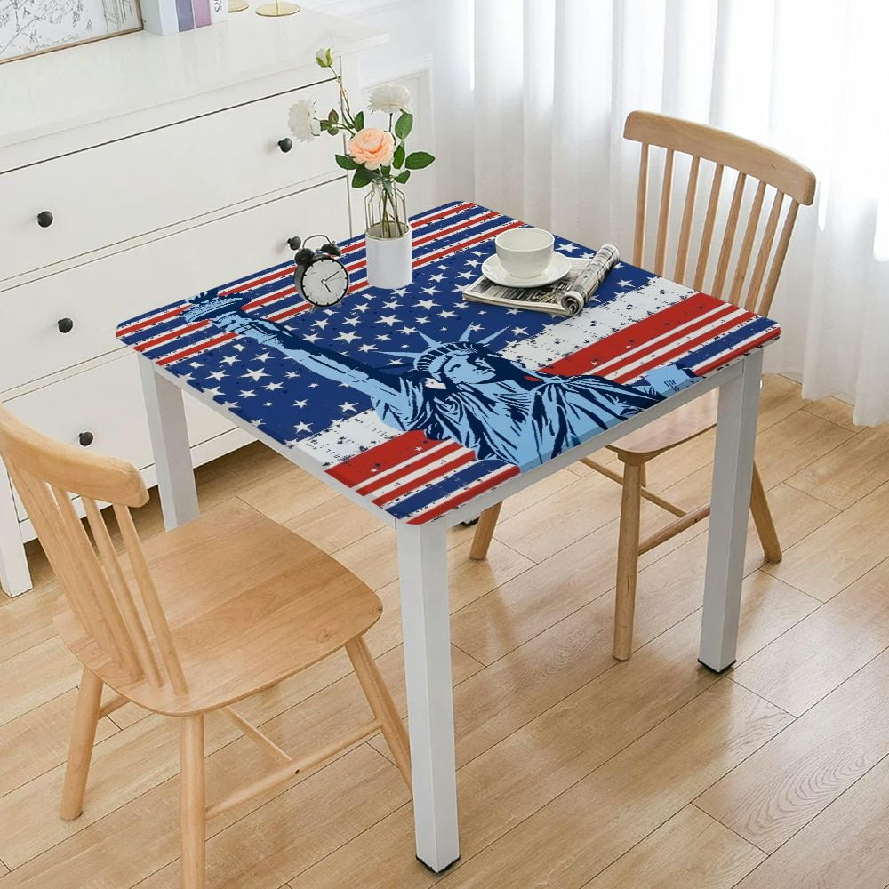 CMMY Stars Statue of Liberty Square Tablecloth, Washable for Home ...