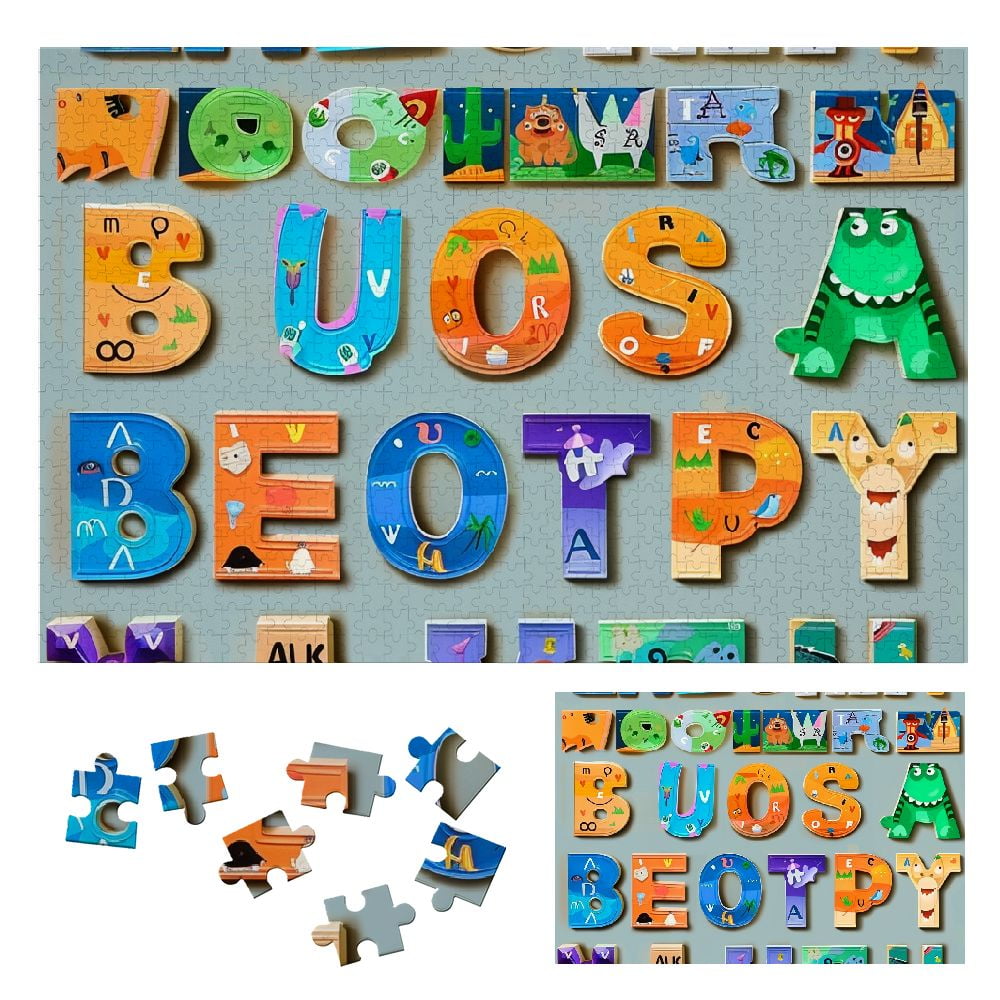 Awypu Wooden Alphabet Puzzles for Toddlers Ages 3+,Montessori Preschool ...
