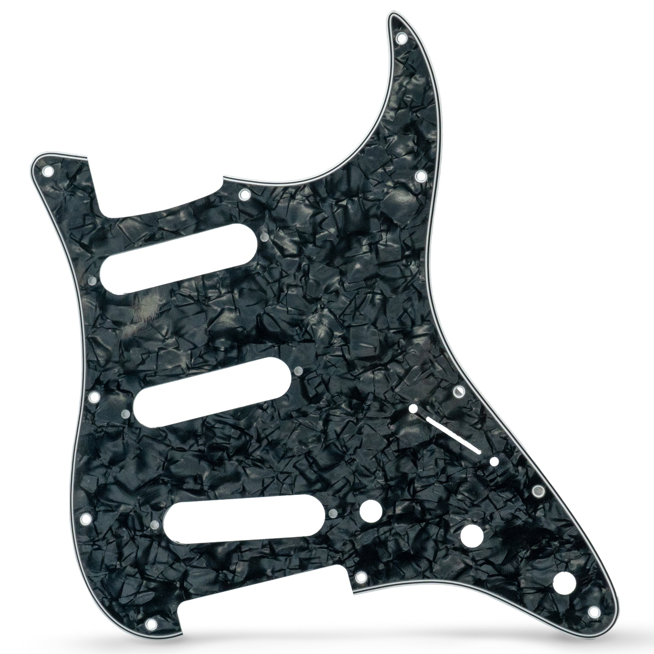 AxLabs Strat-style Blank Pickguard - S/S/S - 11-Hole, Black Pearl ...