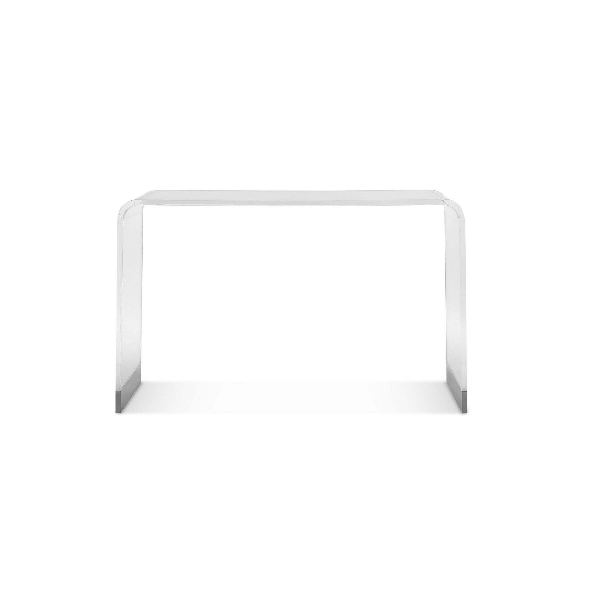 Axa 48 Inch Console Side Table, Acrylic Frame, U Shaped Design, Steel ...