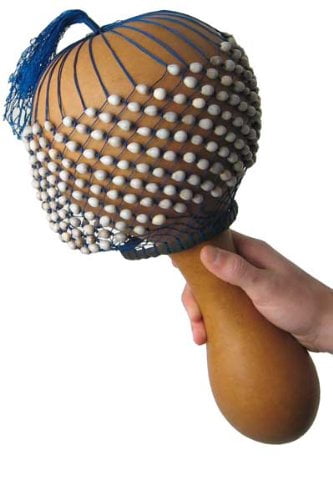 Axatse African Shaker - Maraca, Rumba Shekere - 8" X 15" Large ...