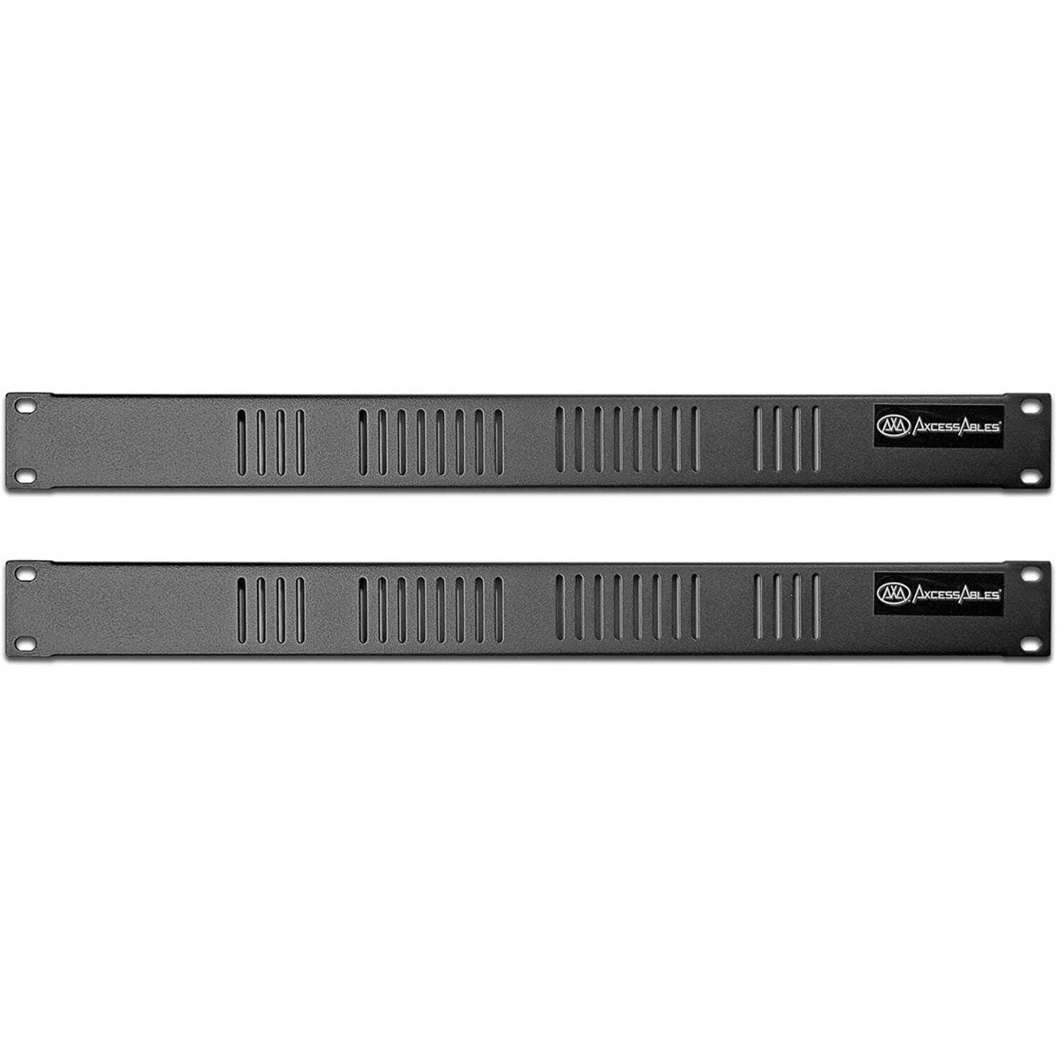 AxcessAbles 1U Vented Rack Panels | Pack of Two 1U Vented Rack Spacers ...