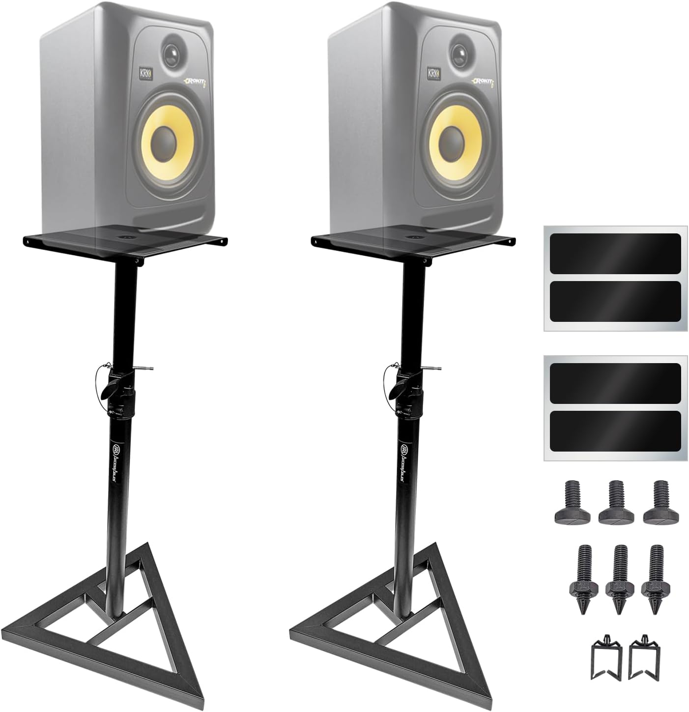 AxcessAbles Adjustable Studio Monitor Stands (Pair)| Large Recording ...