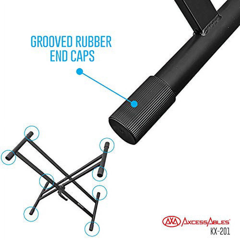 AxcessAbles KX-201 Double X Keyboard / DJ / Electric Piano Stand with ...