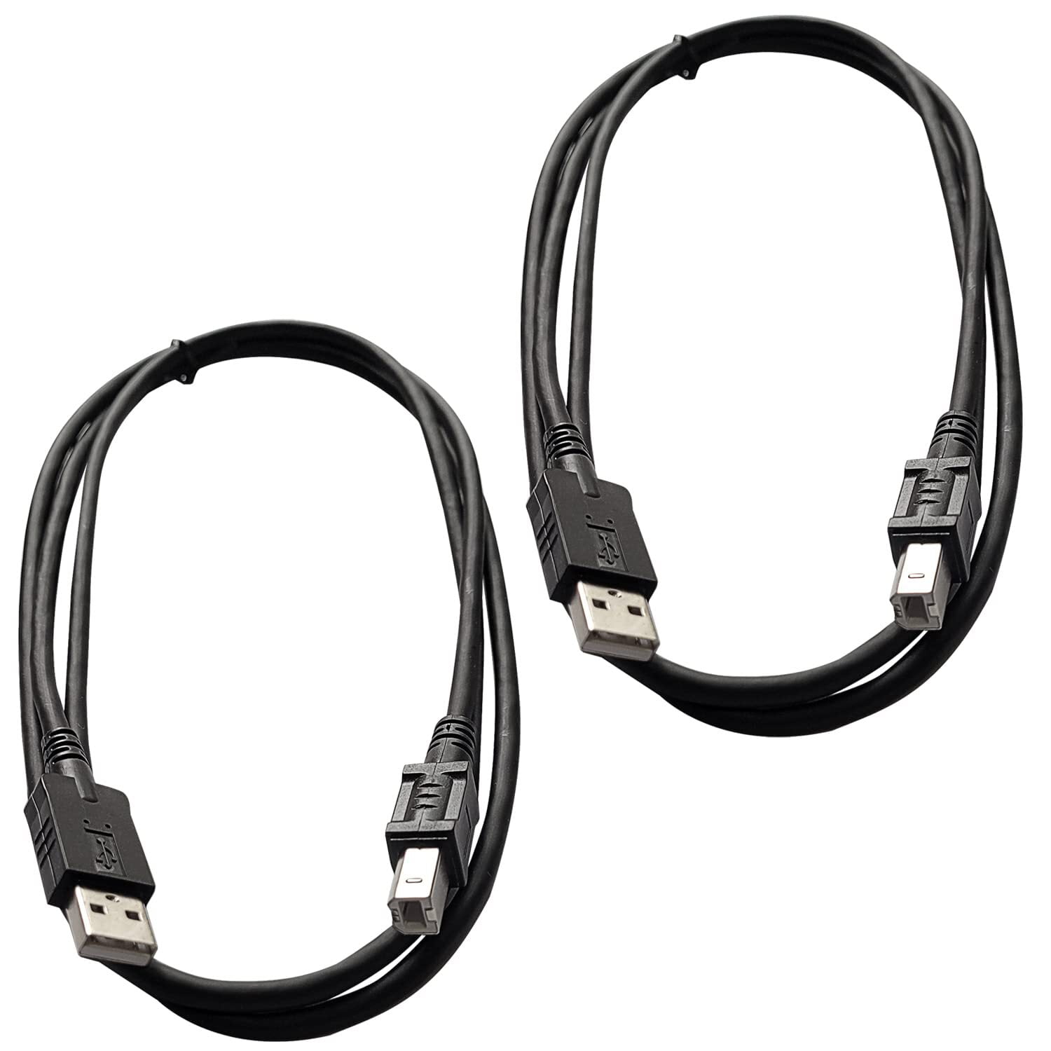 AxcessAbles USB 2.0 A Male to B Male Connection Cables (5ft) 2-Pack ...