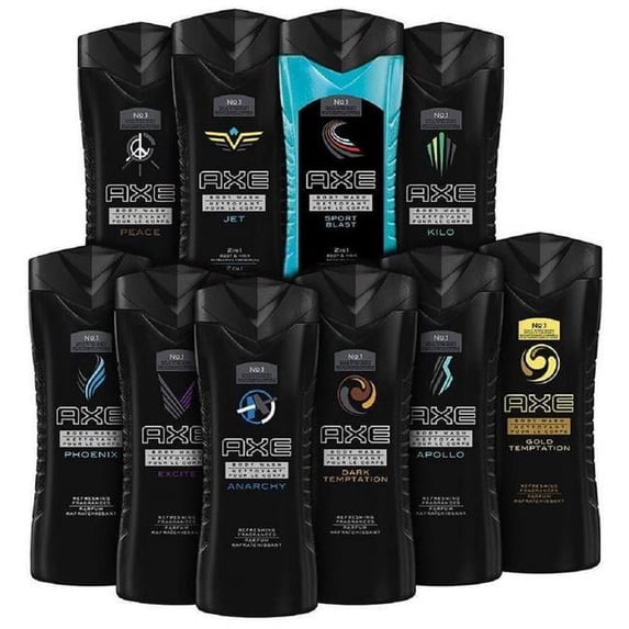 Axe 10 PACK AXE GEL 8.45 oz Shower Gel & Body Wash Assorted Scents ...