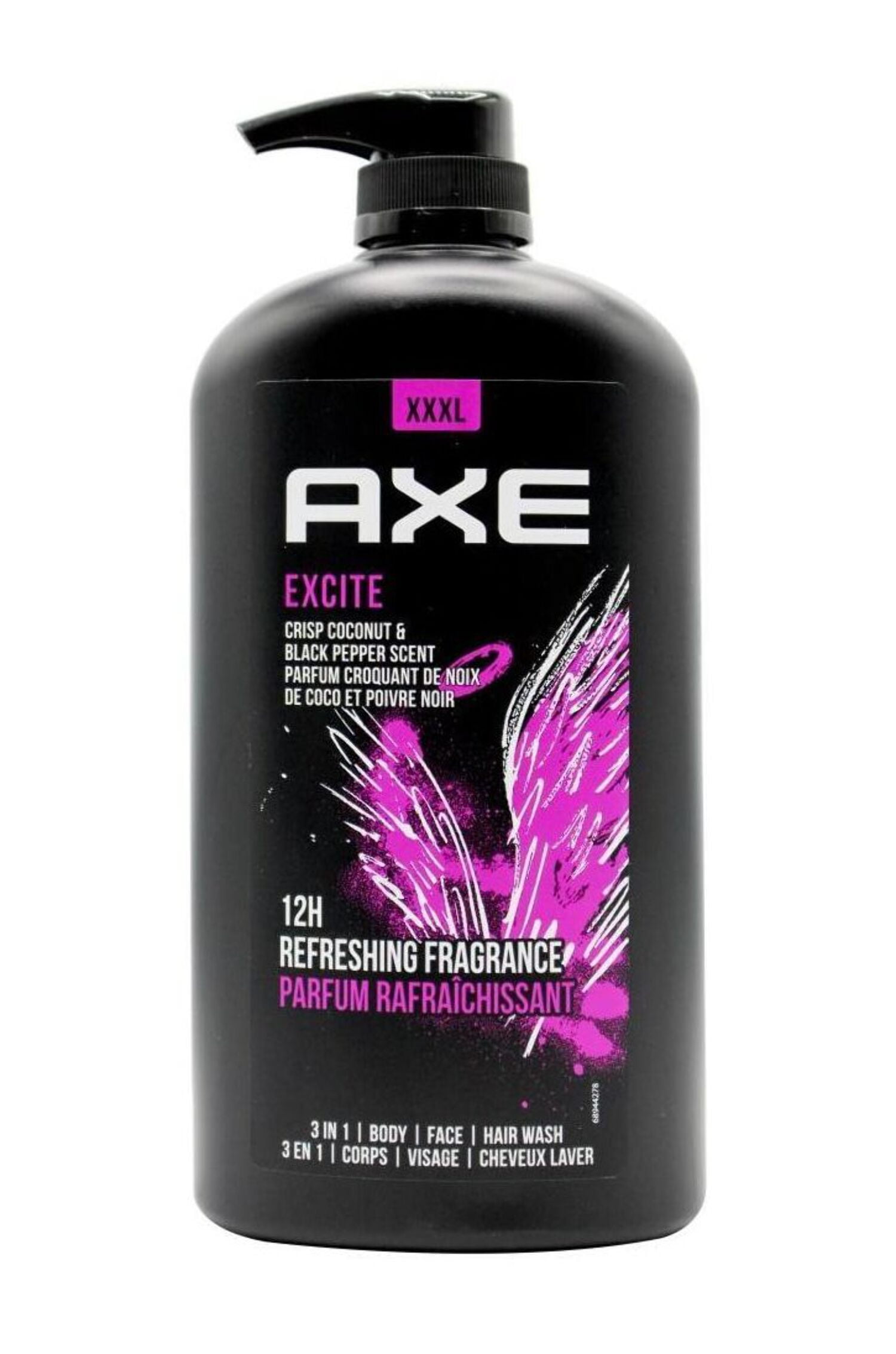 Axe 3in1 Body + Face + Hair Wash Excite Crisp Coconut Black Pepper ...