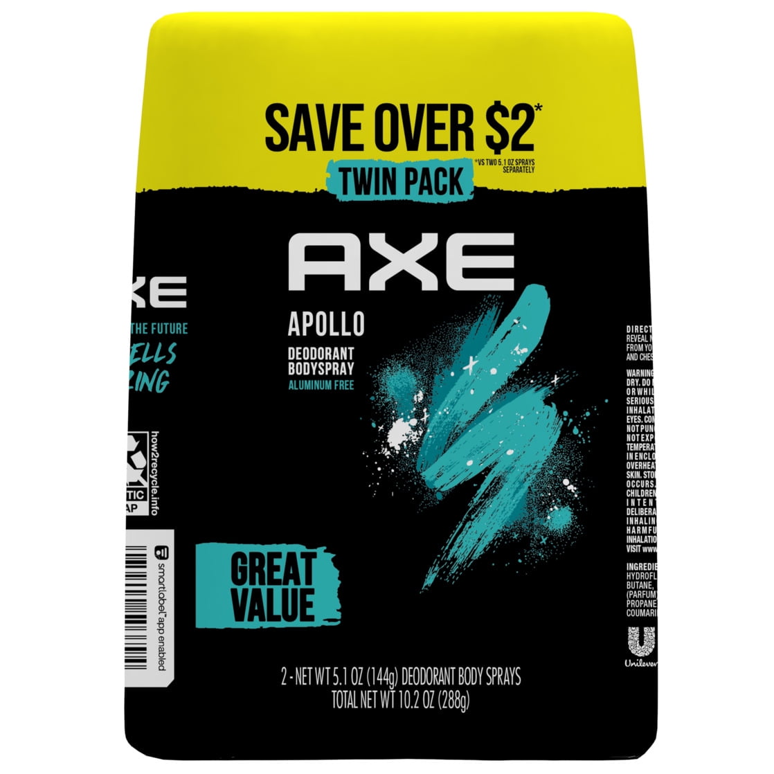 Axe Apollo Fine Fragrance Sage & Cedarwood Men's Body Spray Deodorant ...