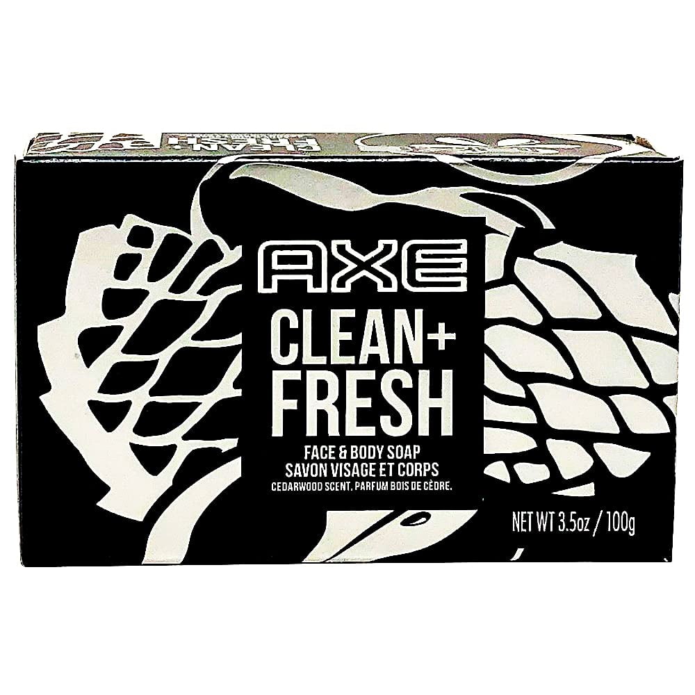 Axe Bar Soap for Men, Clean + Fresh 3.7 oz (100g) - 4 Pack - Walmart.com