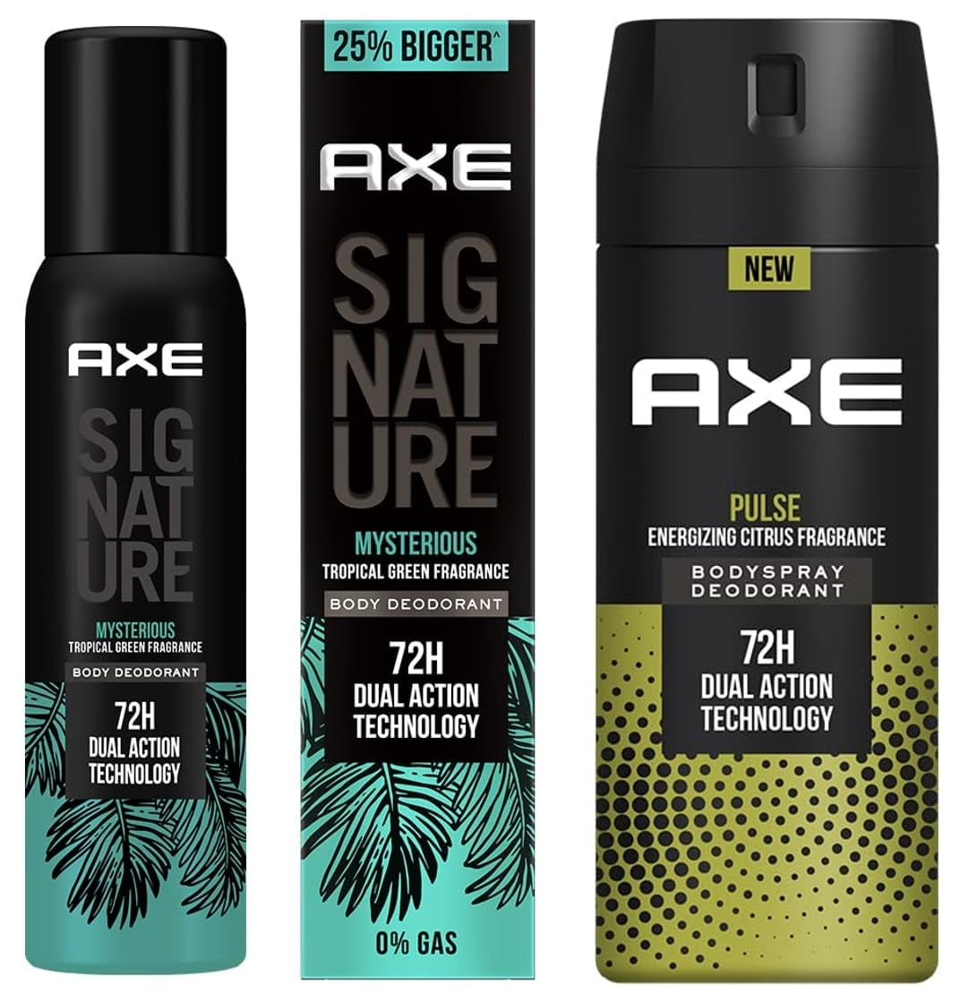 Axe Body Deodorant Spray For Men Pack Of 2 | Signature Mysterious 154ml ...