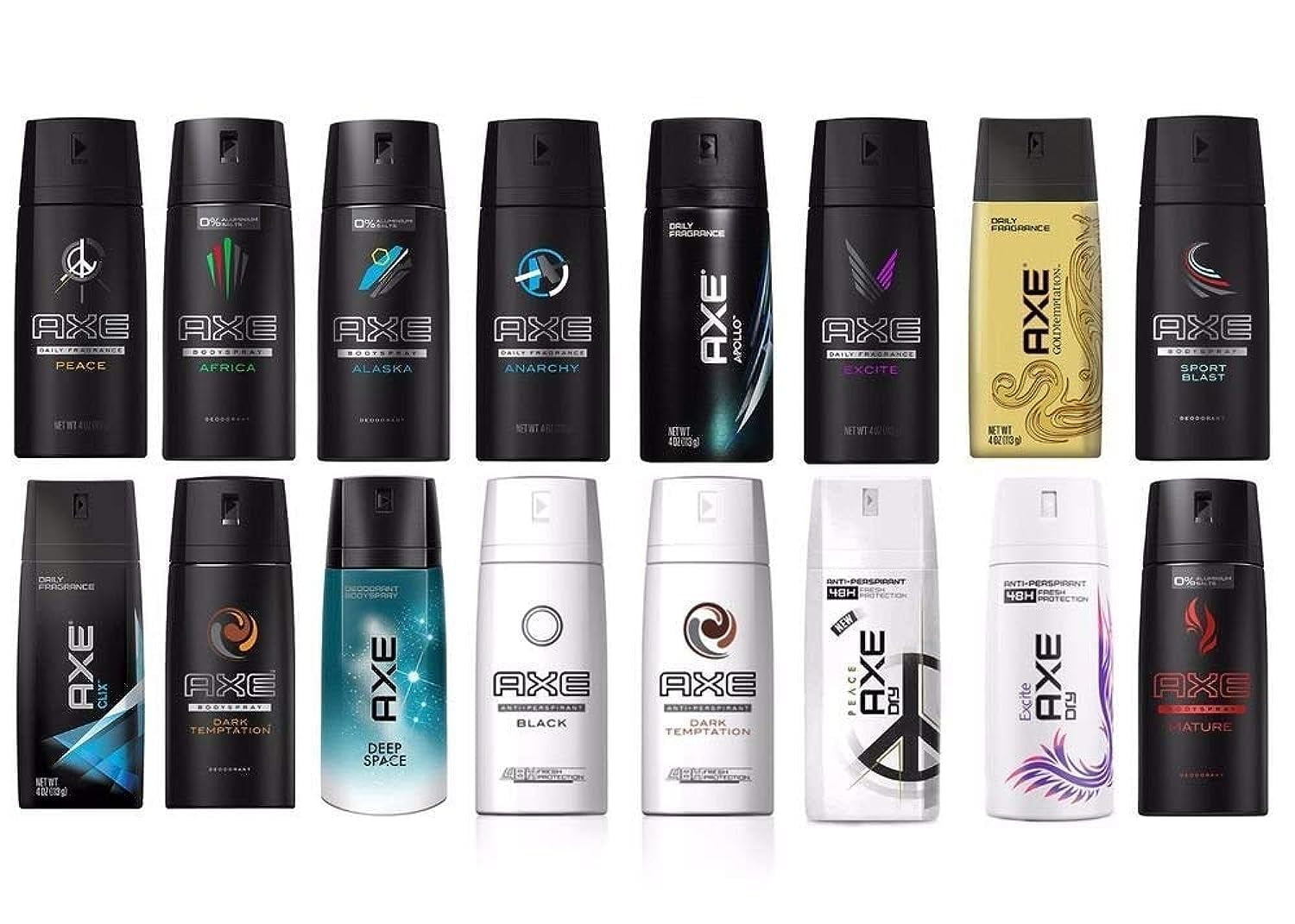 AXE Body Spray MIX within available kind ( Pack of 6)(6X 150 ml/5.07 oz ...