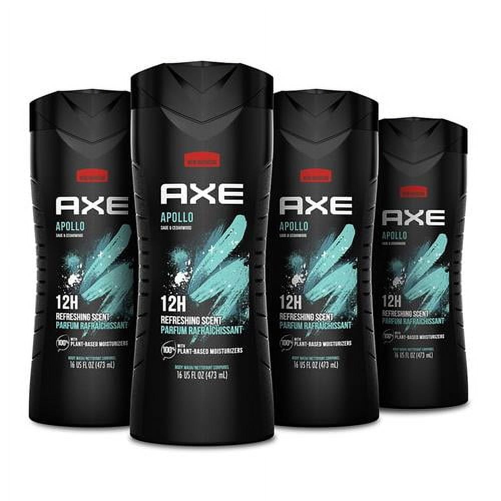 Axe Body Wash Apollo 4 Count For Long Lasting Freshness Sage ...