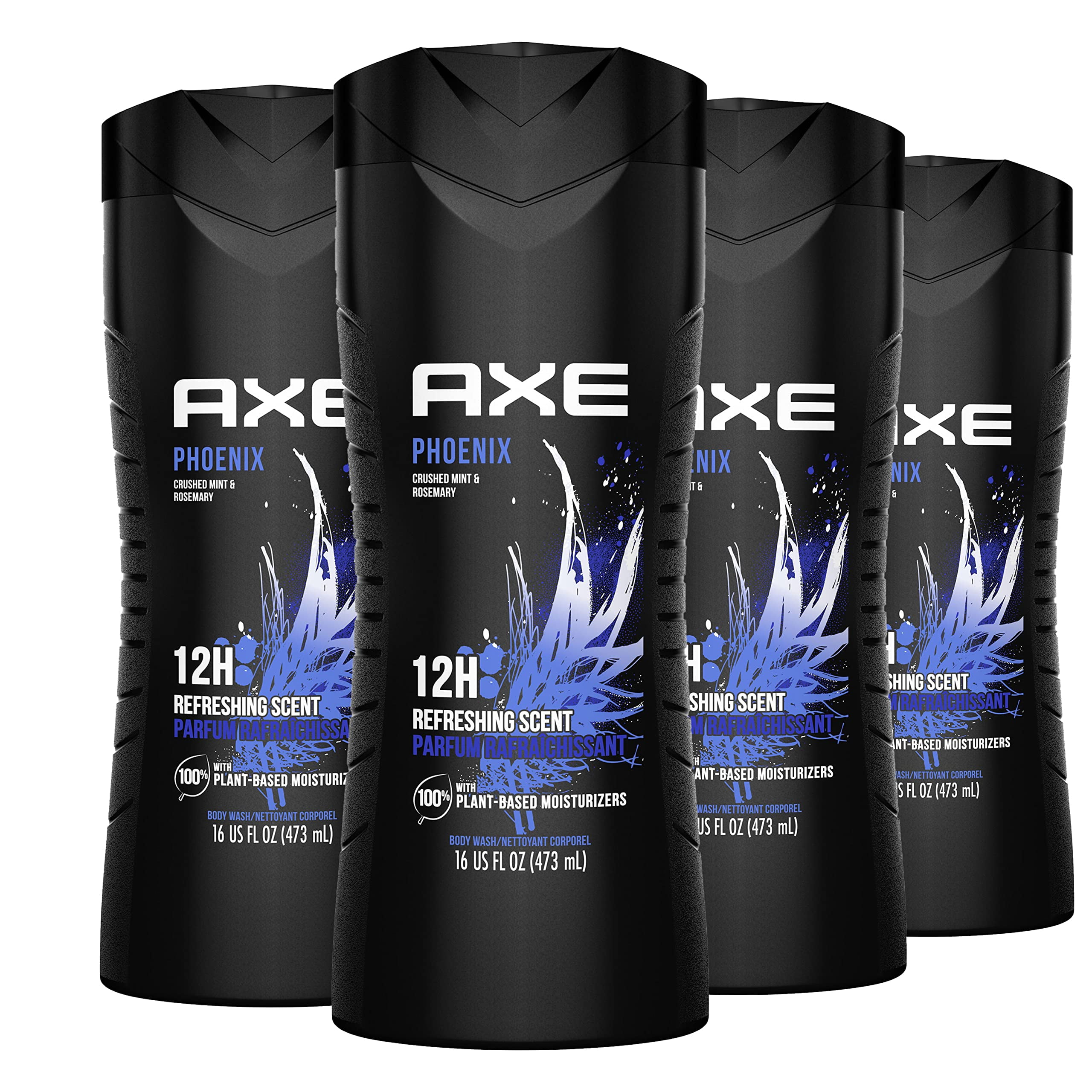 Axe Body Wash Phoenix 12H Refreshing Scent, Crushed Mint & Rosemary, 16 ...