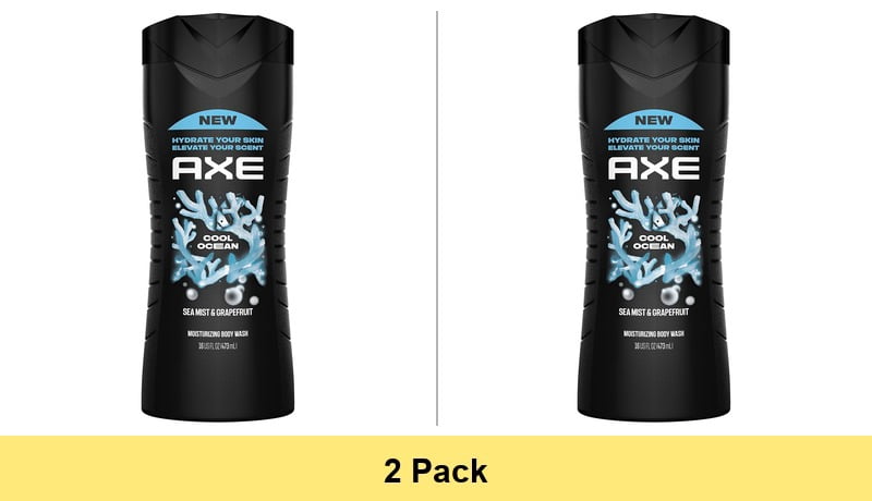 Axe Cool Ocean Moisturizing Men's Body Wash with Essential Oils All ...