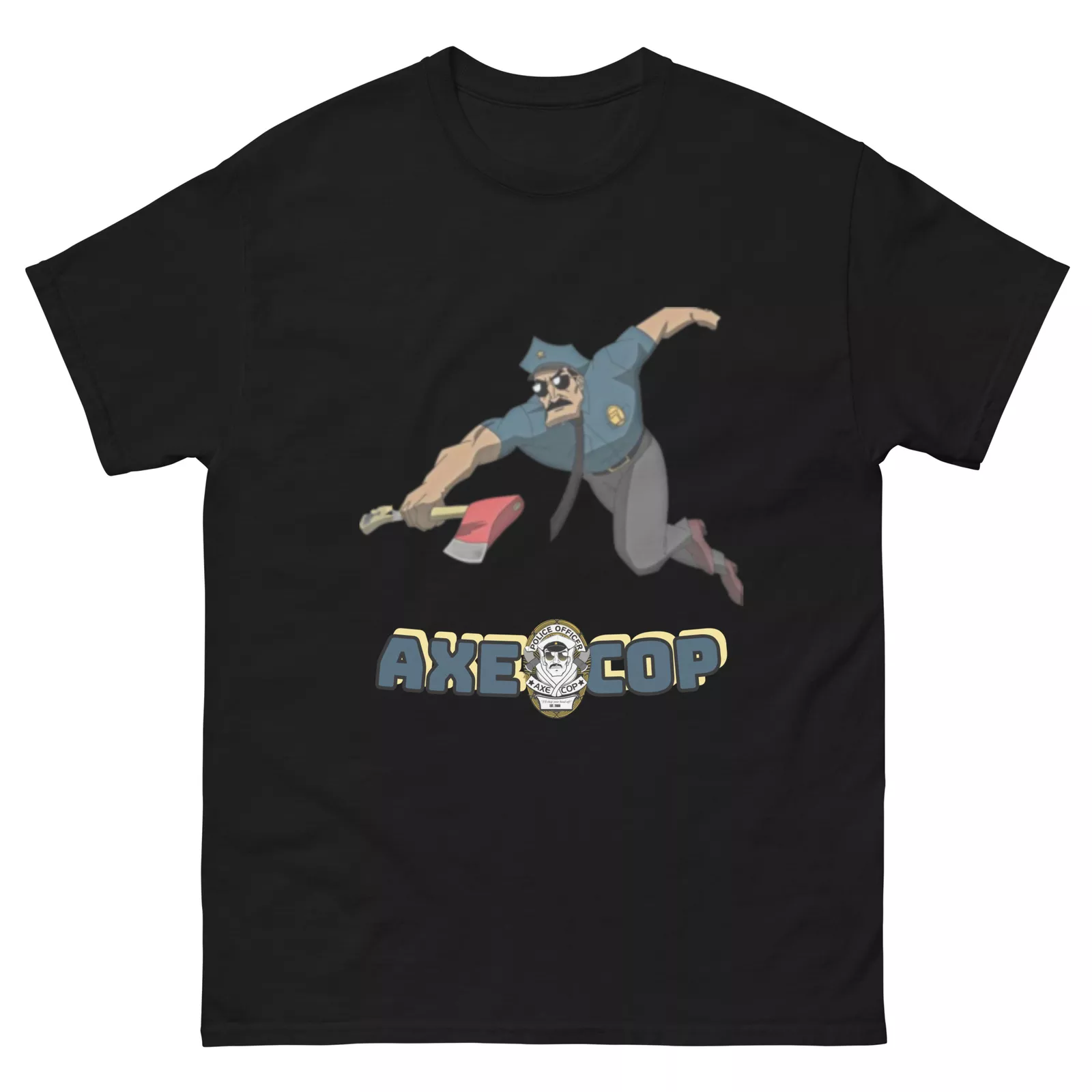Axe Cop Tee, Funny Unisex Cotton Tee, Animation Domination, Humor Shirt ...