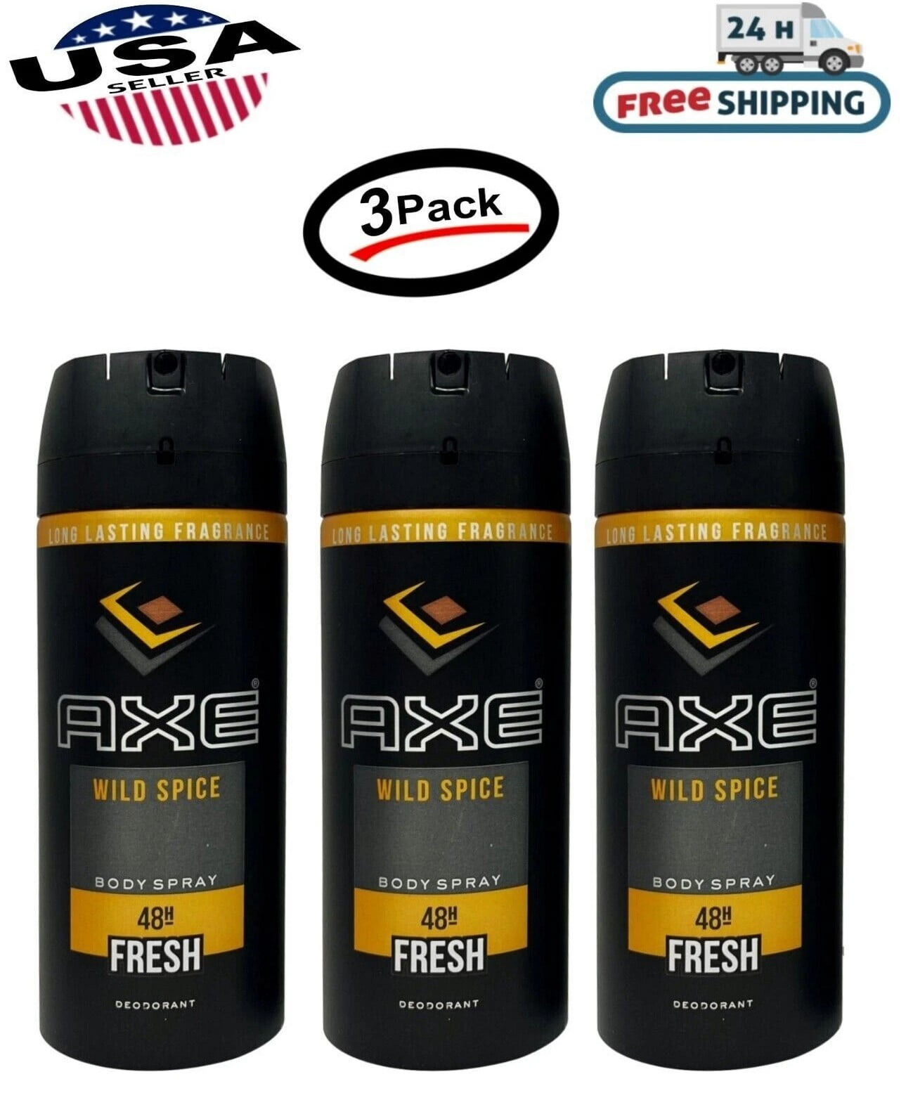 Axe Deodorant Body Spray Wild Spice Men's Fragrance- 150ml Each (3 Pack ...