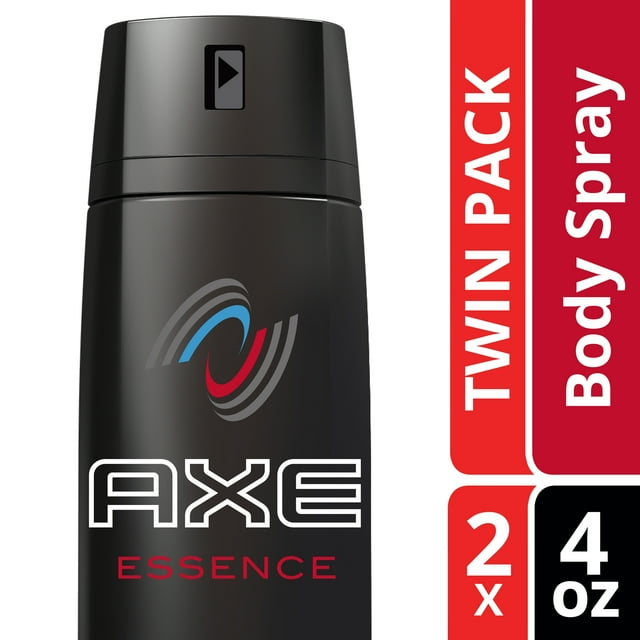 Axe Essence Men's Deodorant Body Spray All Skin, 4 oz Twin Pack ...