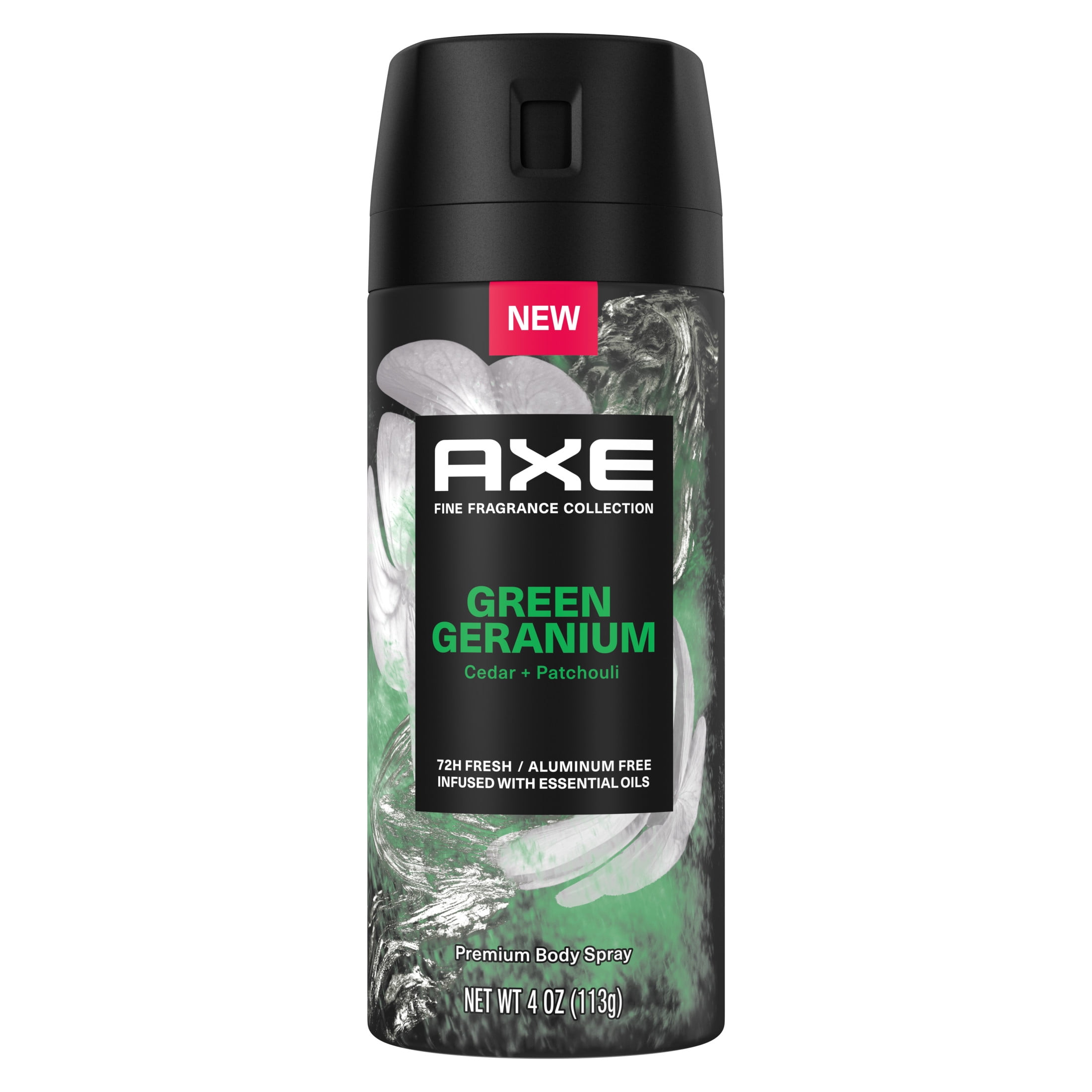 Axe Fine Fragrance Collection Green Geranium Body Spray Deodorant for Men, 4 oz - Walmart.com