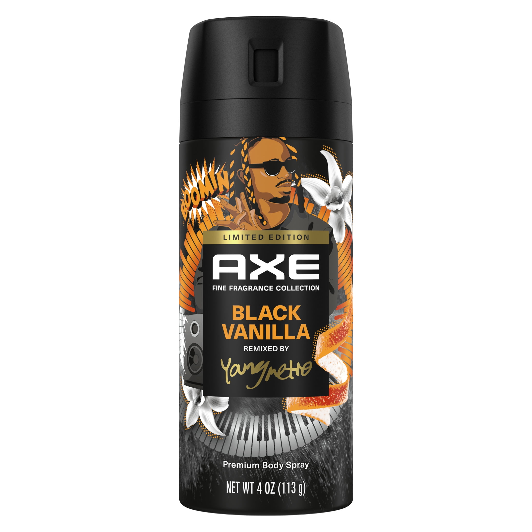 Axe Fine Fragrance Men's Fresh Deodorant Body Spray Black Vanilla ...