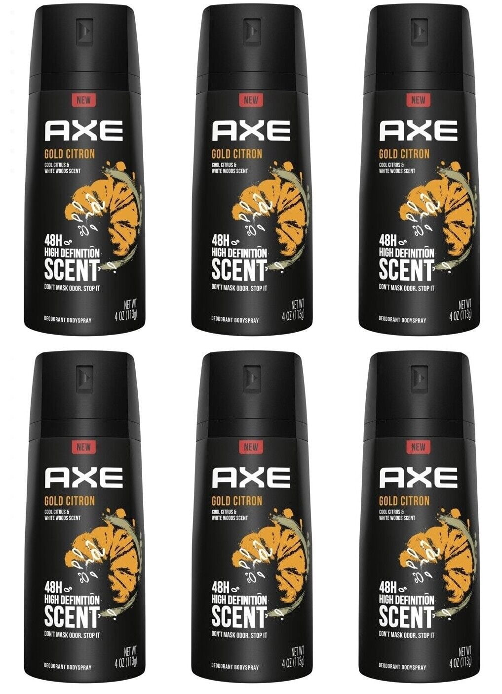 Axe Gold Citron Deodorant Natural Body Spray Cool Citrus White Woods ...