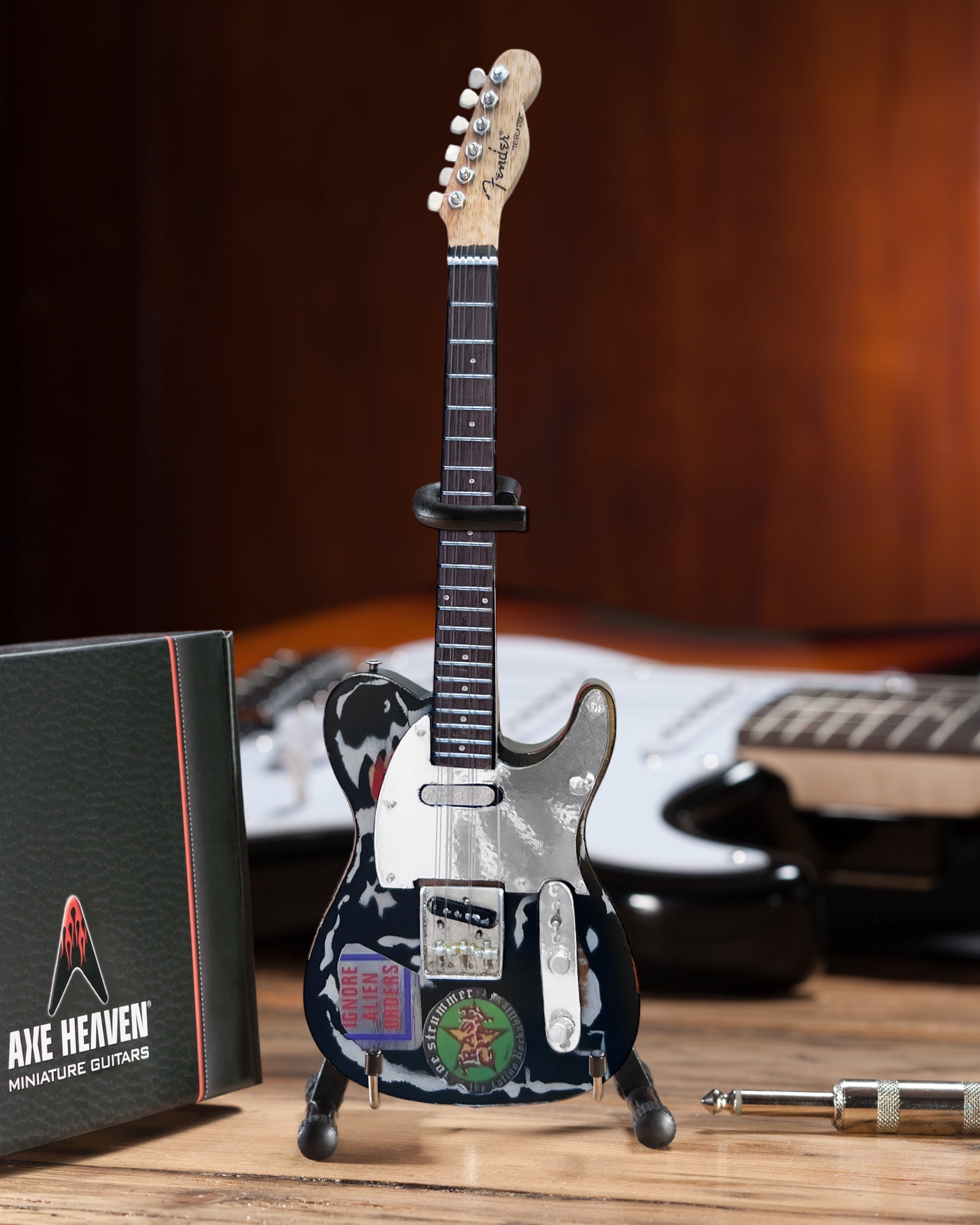 Axe Heaven Joe Strummer Fender Tele Signature Mini Guitar Replica Off ...
