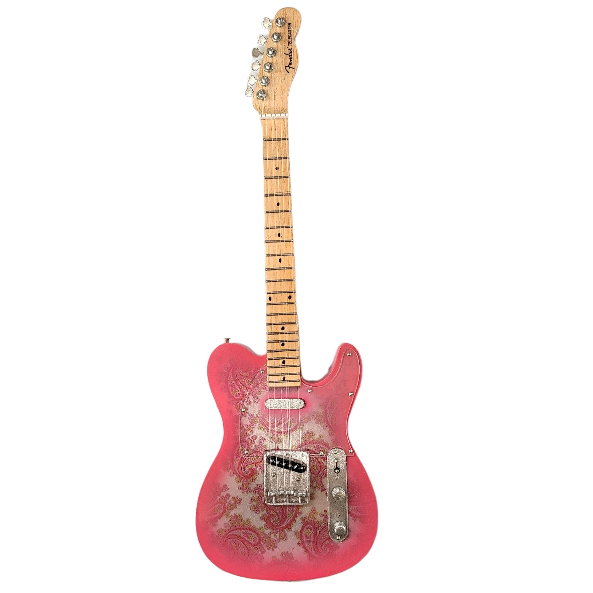 Axe Heaven Mini Guitar Replica Pink Paisley Telecaster Miniature FT-005 ...