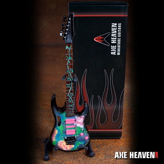 Axe Heaven Steve Vai JEM 77 Signature - Floral Pattern Mini Guitar 2 SV ...