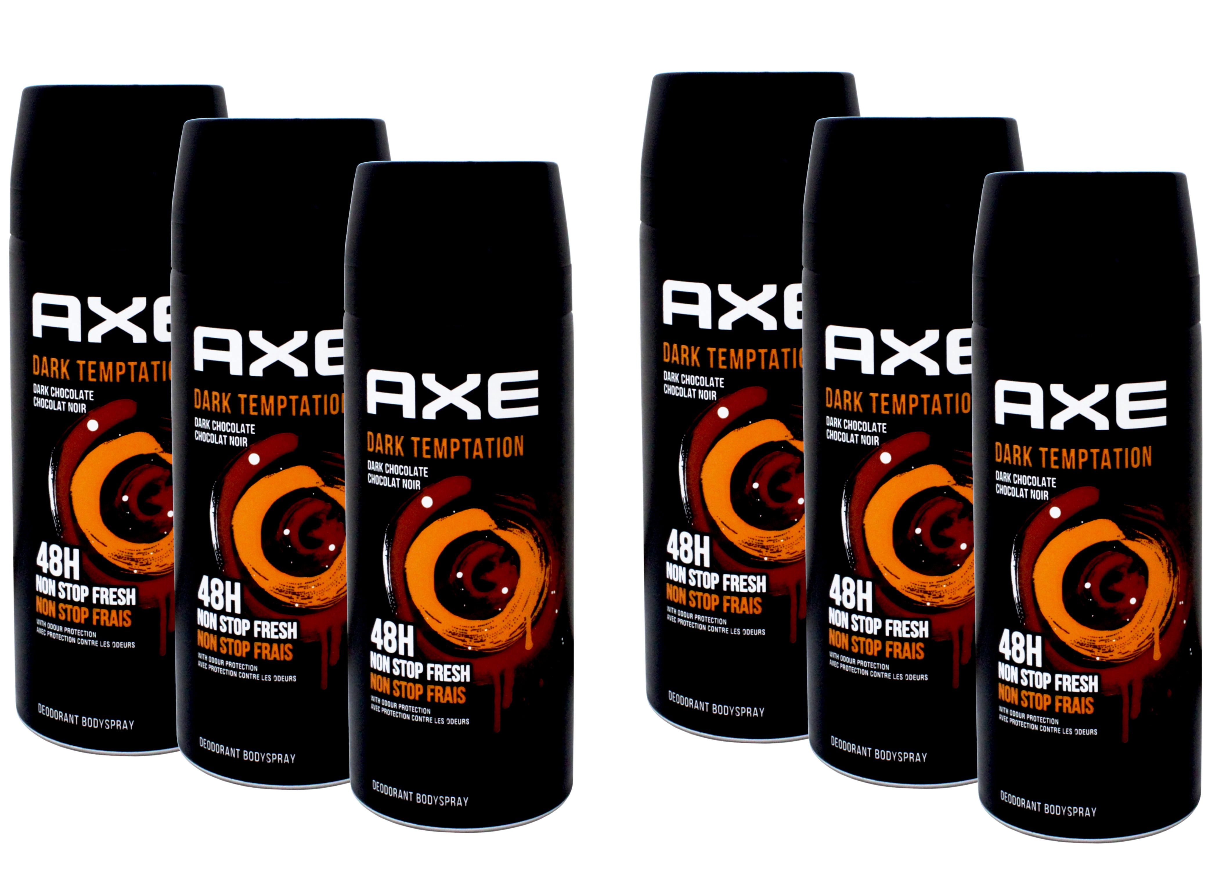 Axe, Men's Deodorant, Dark Temptation Body Spray 150ml, 6 Pack ...