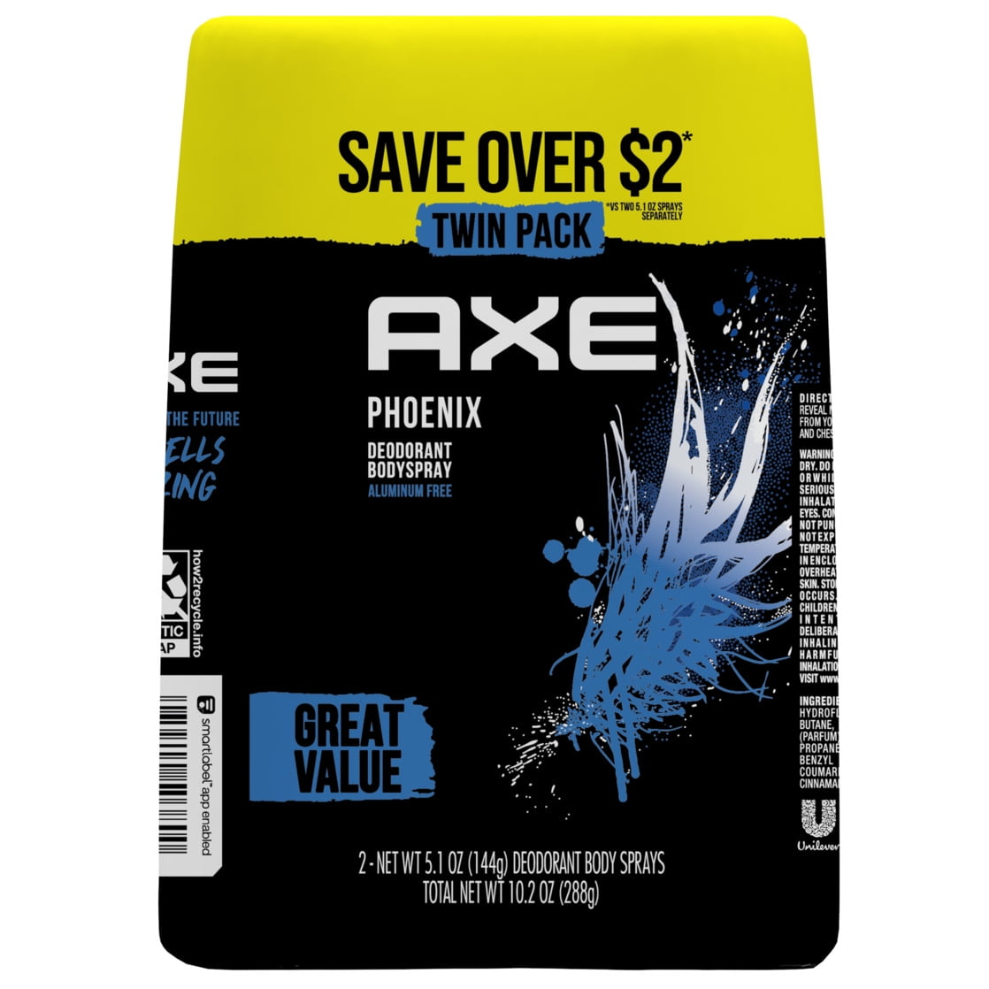 Axe Phoenix Body Deodorant Spray Twin Pack, 5.1 oz - Walmart.com