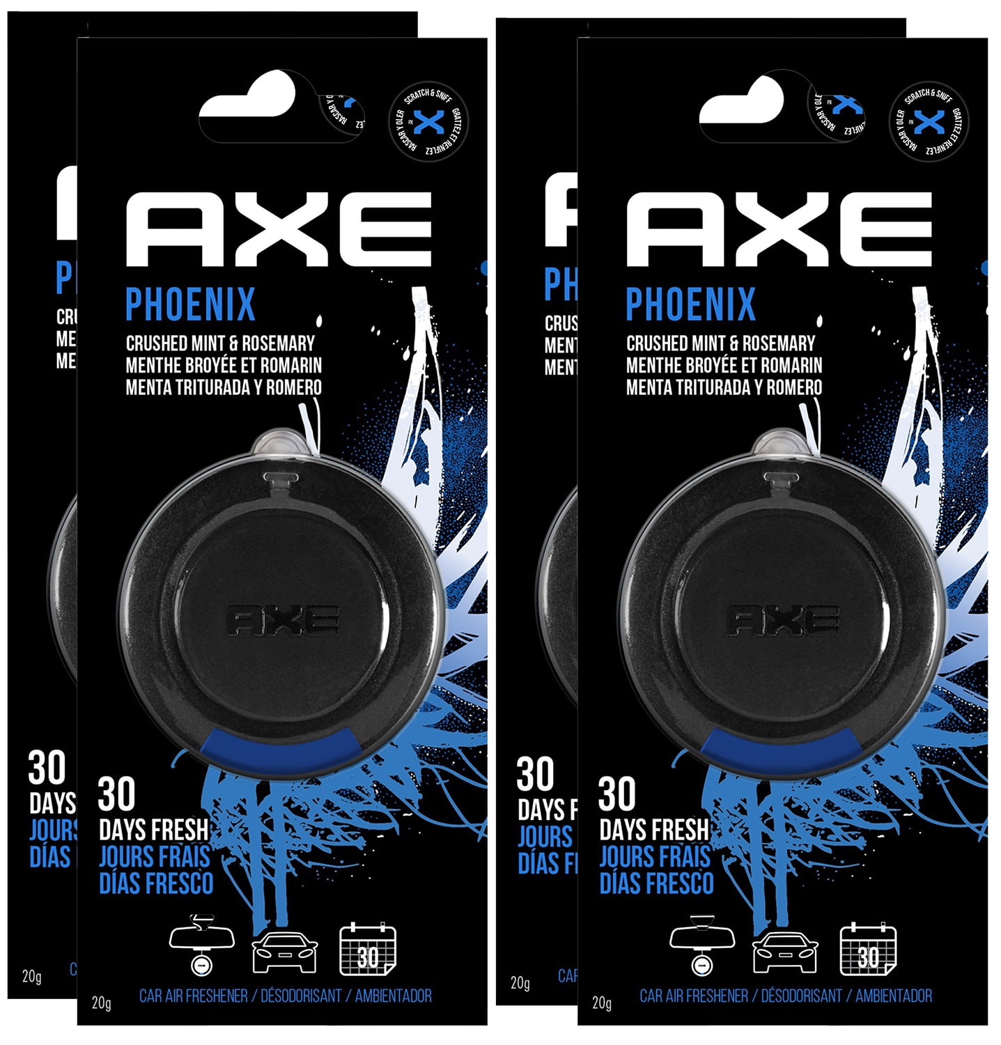 Axe Phoenix Hanging 3D Disc Car Air Freshener, Odor Eliminator for ...