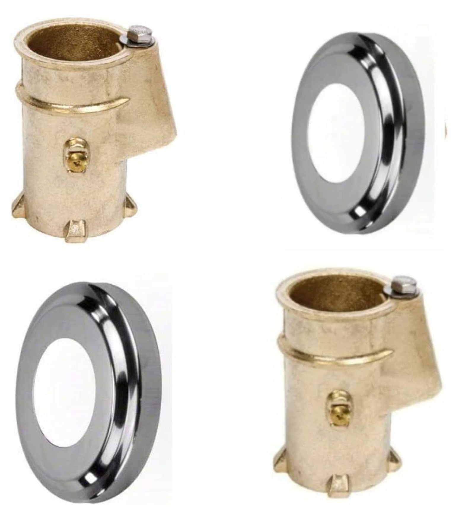 Axe Pool Rail Anchor and Escutcheon Set – 4" Brass Anchors for 1.90" OD ...