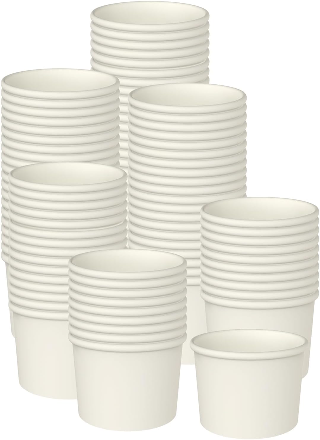 50 Pcs 11 Ounce Paper Ice Cream Cups Disposable Dessert Bowls for Hot or Cold Food, Sundae ...