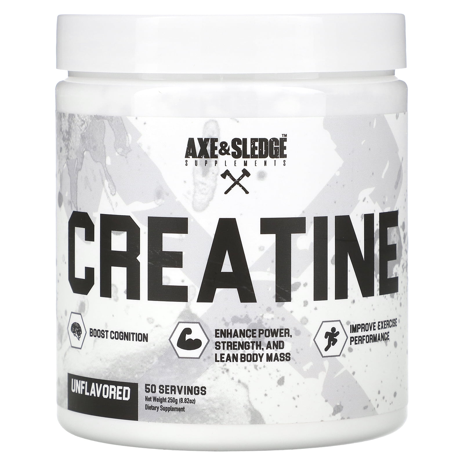 Axe & Sledge Basics Creatine, Unflavored, 50 Servings - Walmart.com