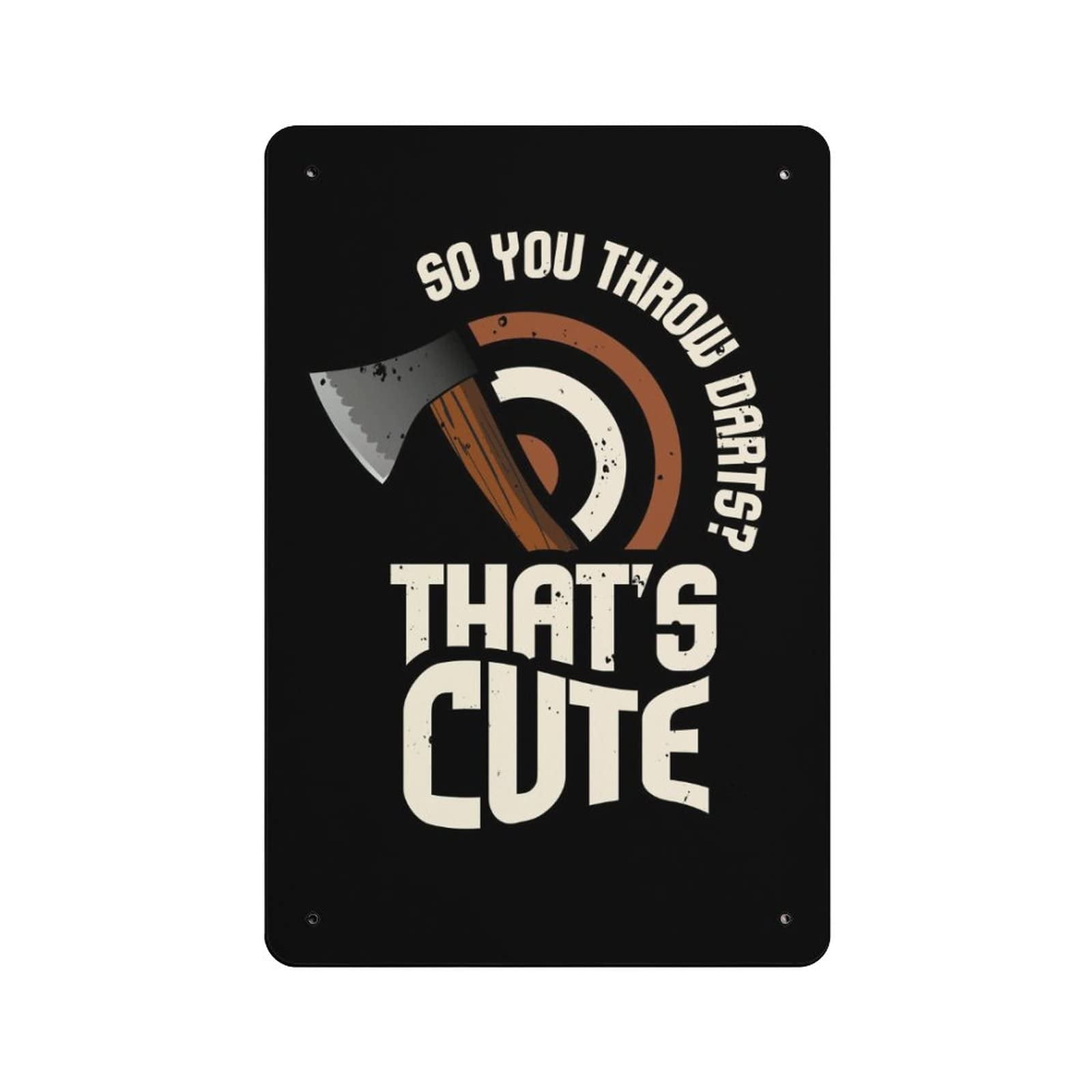 Axe Throwing Funny Hatchet Metal Aluminium Sign Vintage Wall Decoration ...