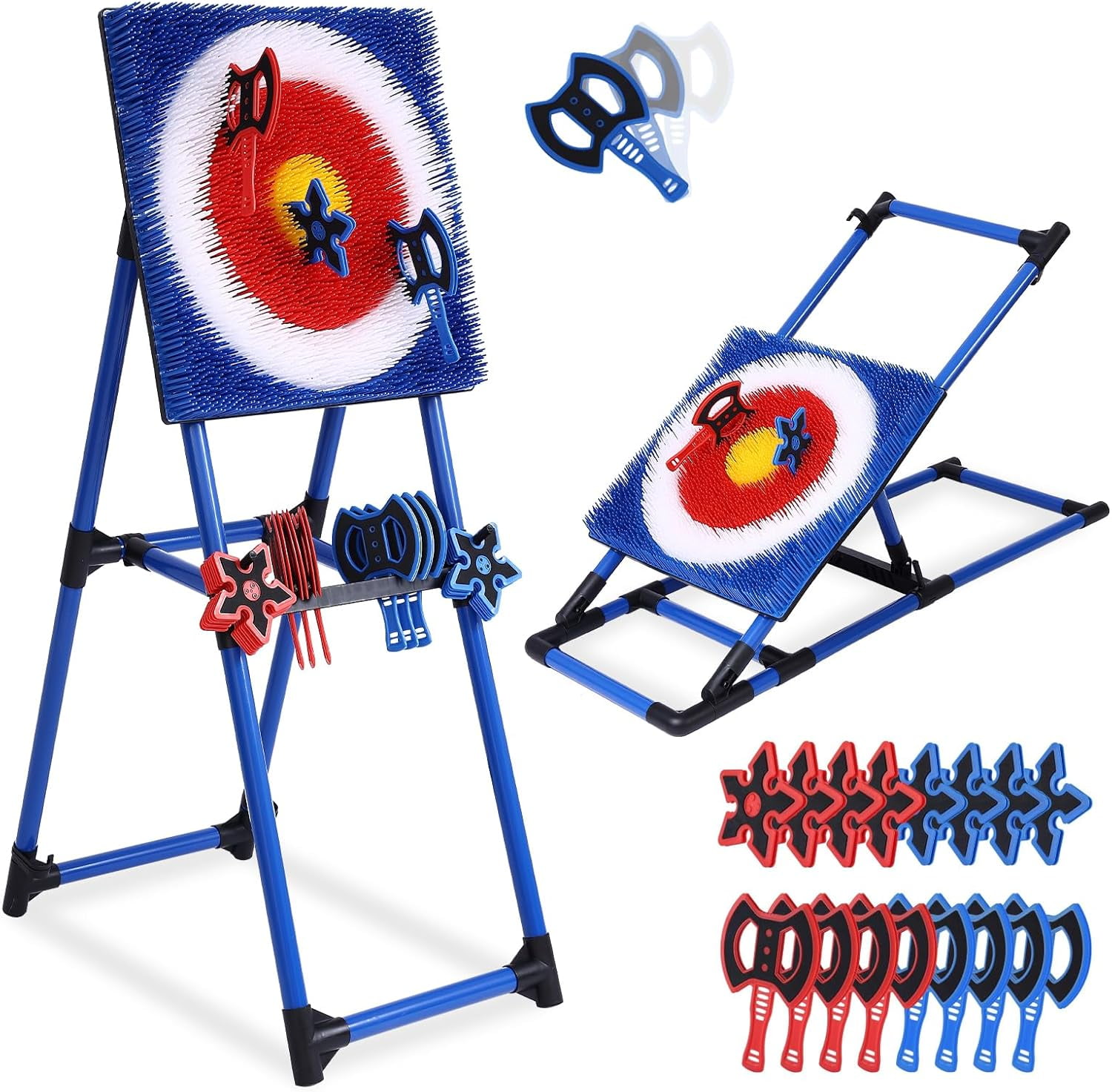 Axe Throwing Game for Backyard - 8 Throwing Axes Set - Deluxe Foldable ...