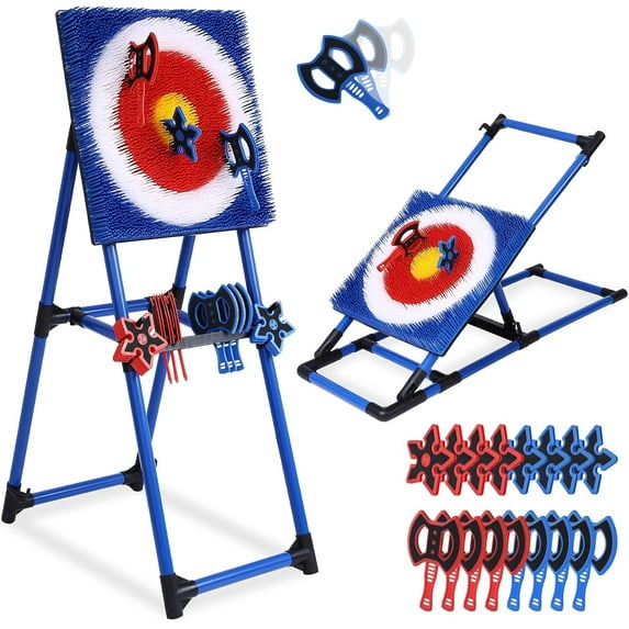 Axe Throwing Game for Backyard - 8 Throwing Axes Set - Deluxe Foldable ...