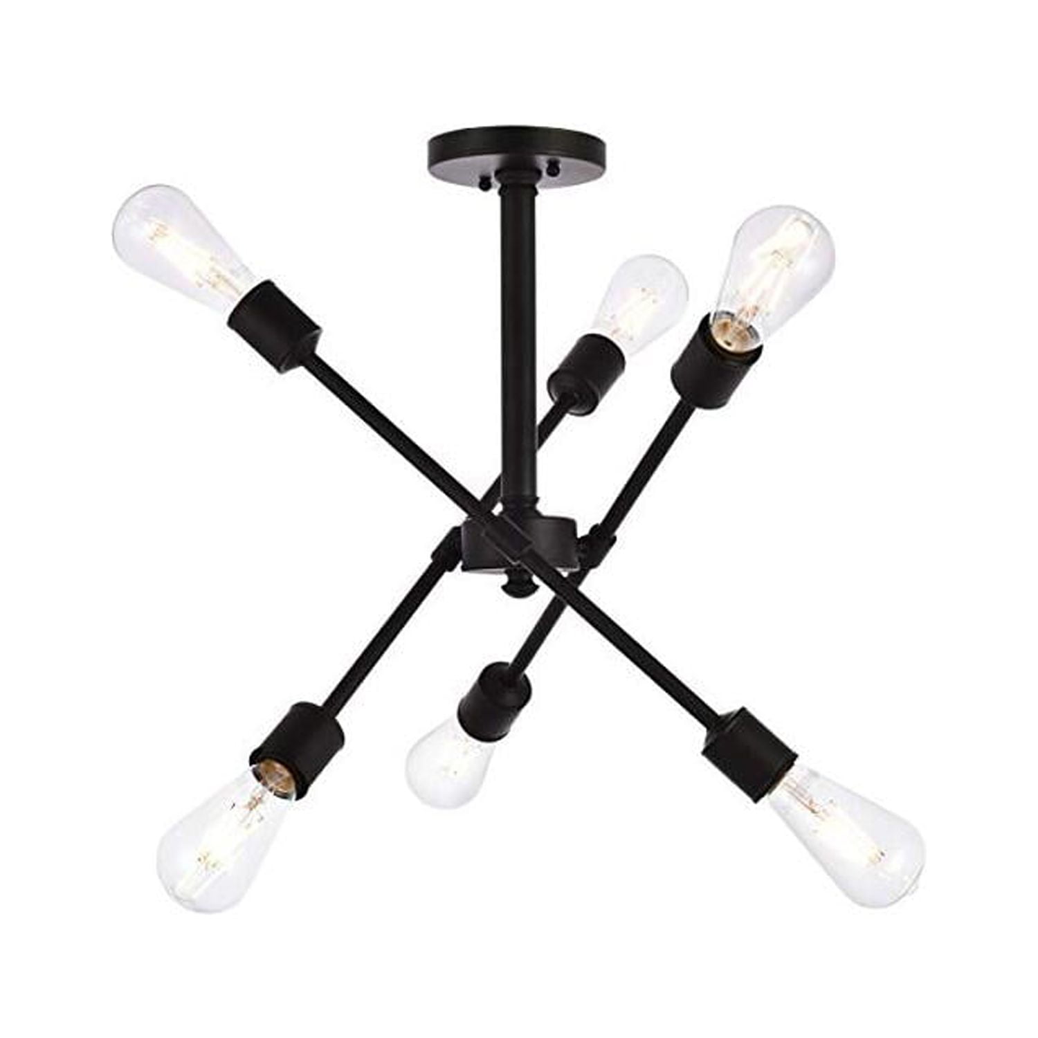 Axel 6 lights black flushmount - Walmart.com
