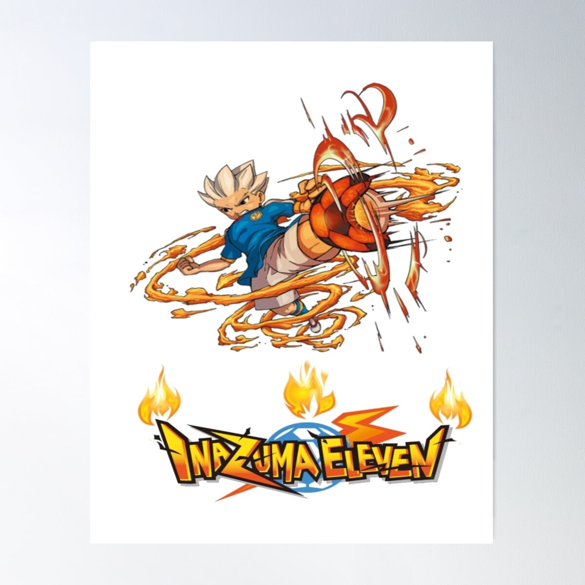 Axel Blaze-Fireball Screw (Bakunetsu Screw) Poster Wall Art, Modern ...
