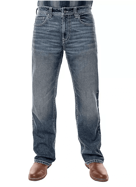 Axel Men's Slim Boot Cut Denim Jeans Medium Wash 34x32 - Walmart.com