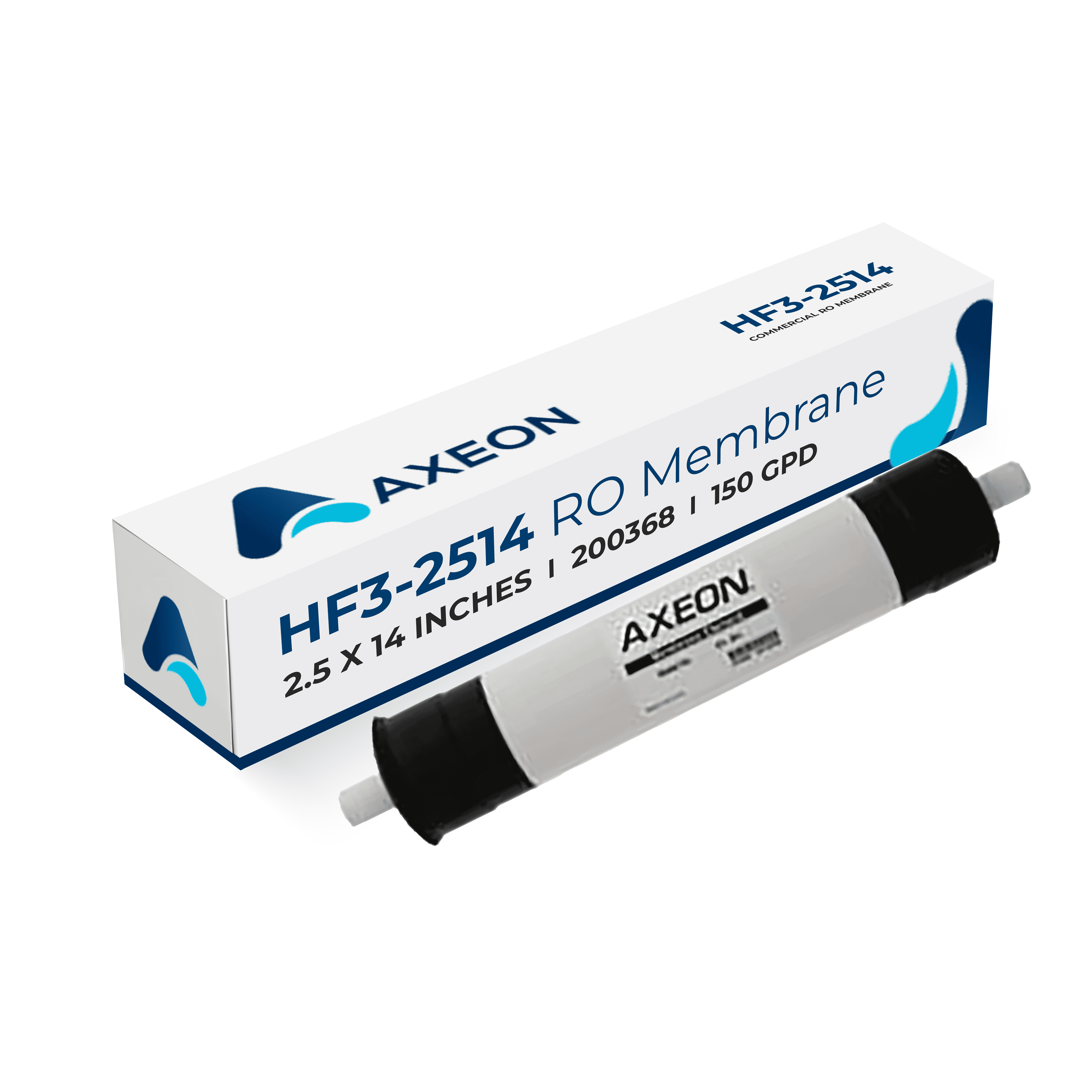 Axeon HF3-2514 RO Membrane 150 GPD – High Pressure 225 PSI, 2.5 x 14 ...
