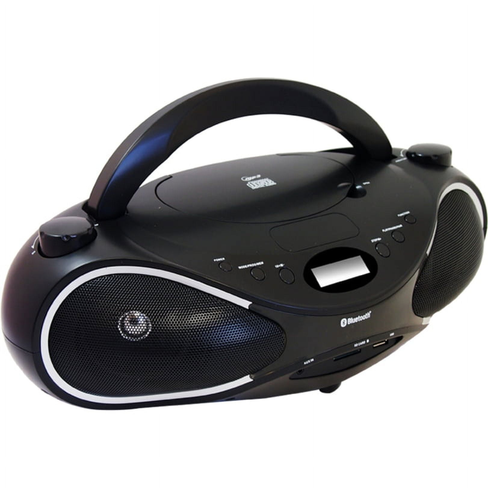 Axess Bluetooth CD/Radio Boombox, Black, PBBT2702 - Walmart.com