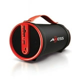 Axess Portable Bluetooth 2.1 Hi-Fi Cylinder Speaker w/SD Card, AUX & FM ...
