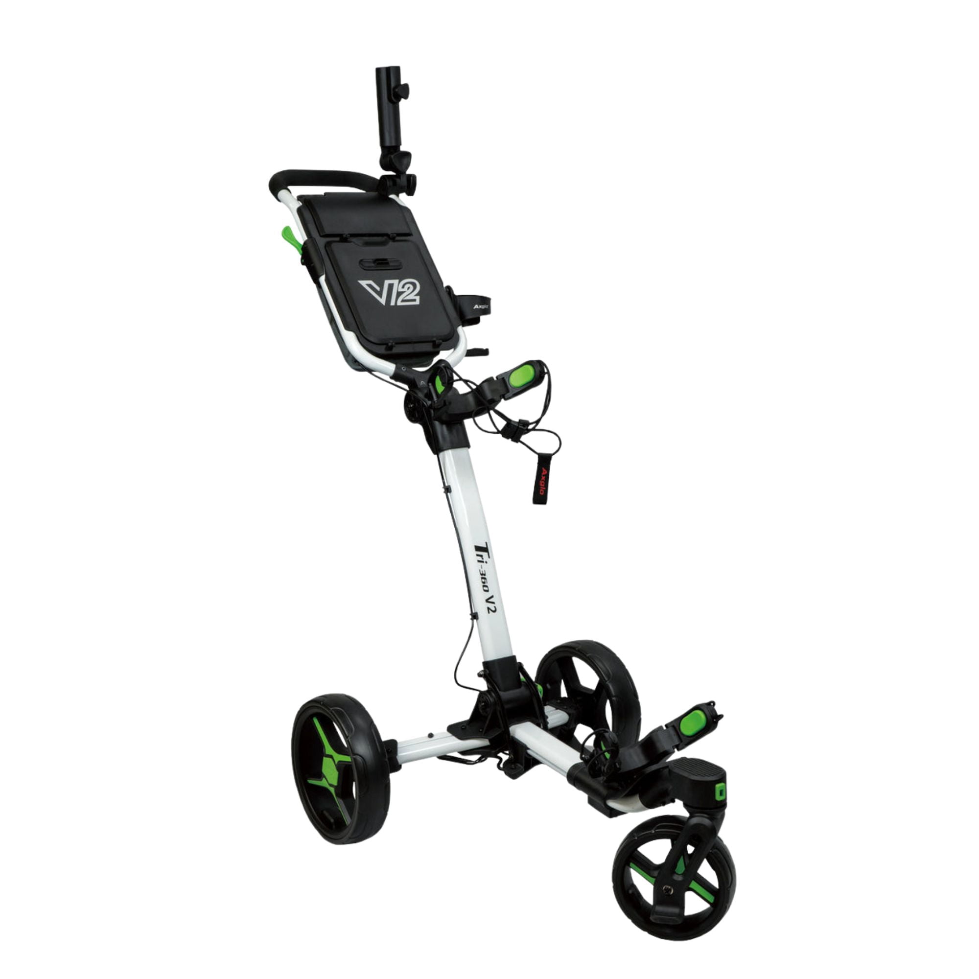 Axglo V2 Golf Push Cart - 3-Wheel - Patented 1-Step Folding System ...