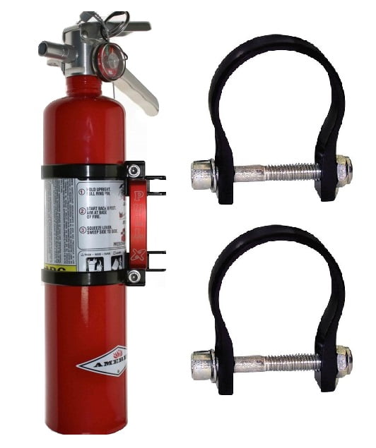 Axia Alloys Black Release Mount 2.5lb Red Amarex Extinguisher + 1.7 ...