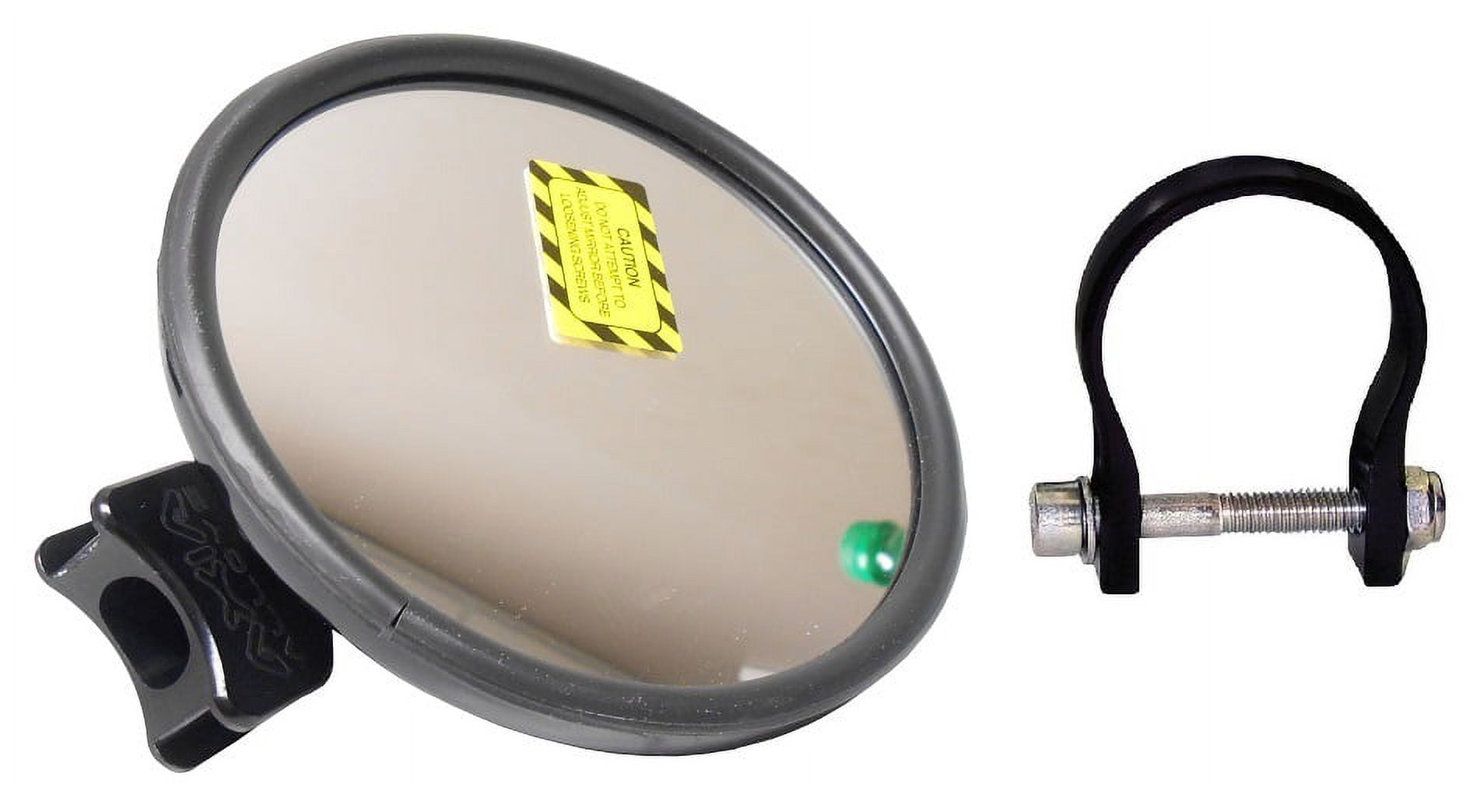 Axia Alloys Black Round Billet Flat Arm Side Mirror - 5" + 1.7" Clamp ...