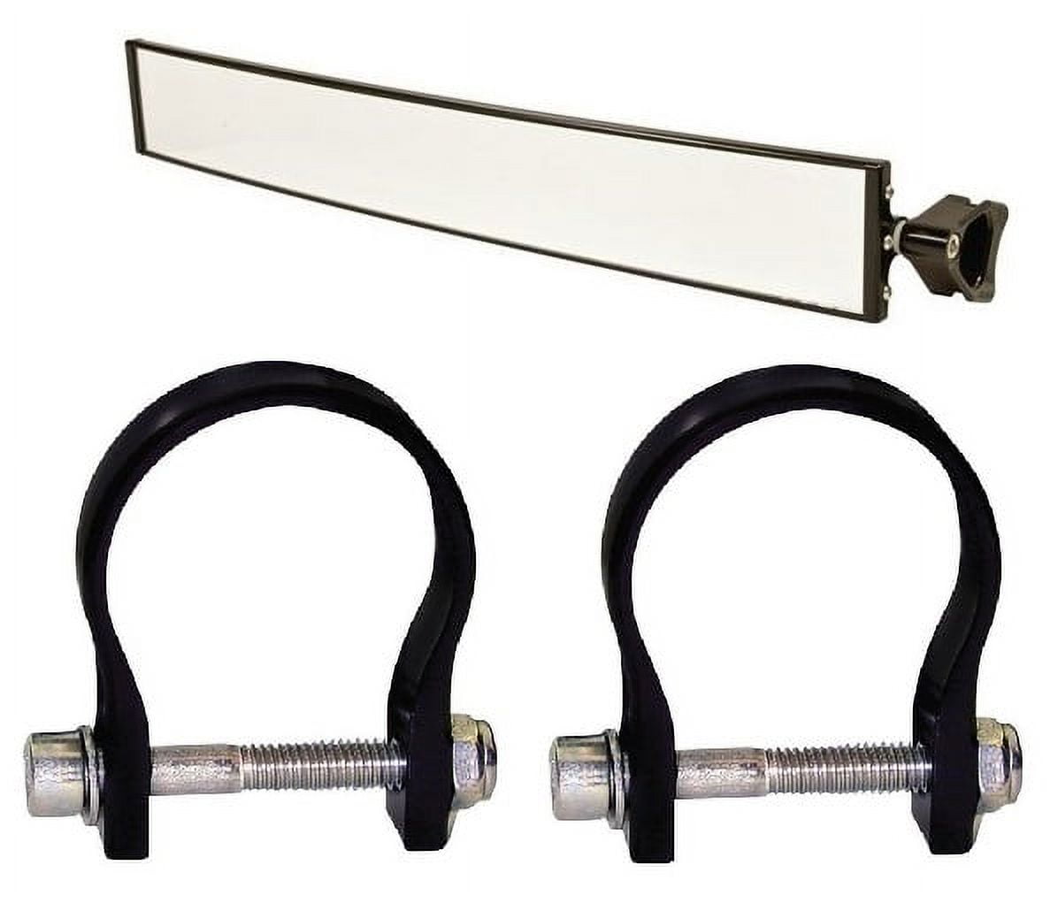 Axia Alloys Black Wide Rearview Mirror - 17" w/ 1.5" Mounts + 1.625 ...