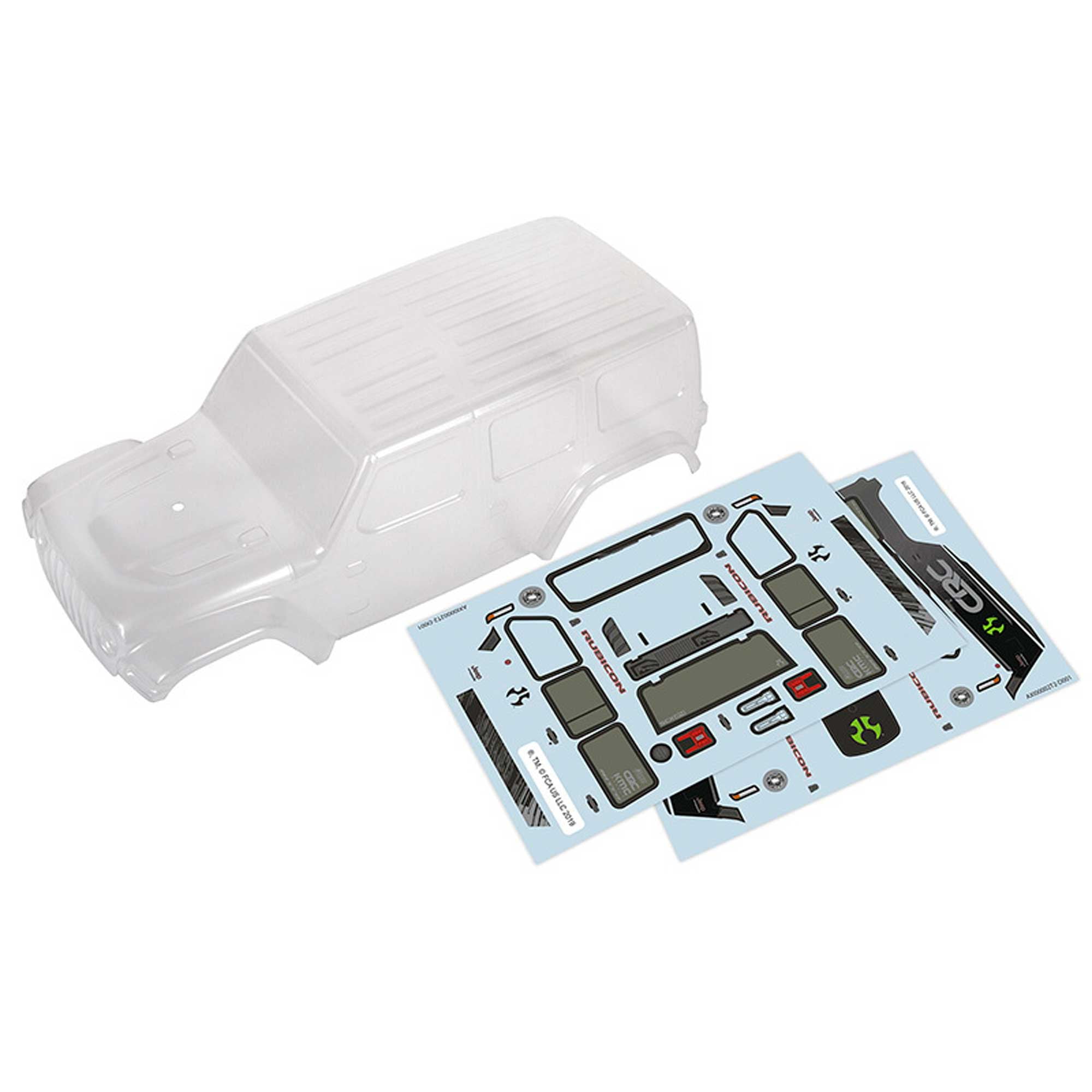 Axial 2019 Jeep JLU CRC Body Clear & Precut SCX24 AXI200000 Car/Truck ...