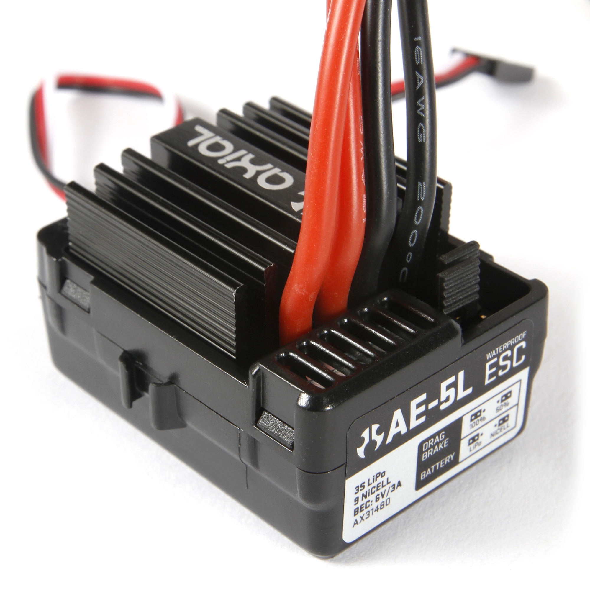 Axial AX31480 AE-5L ESC w/LED Port/Light AXIC1480 Car Speed Controls ...